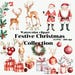 Festive Christmas Watercolor Clipart | High-res | Cute Designs | 300 ...