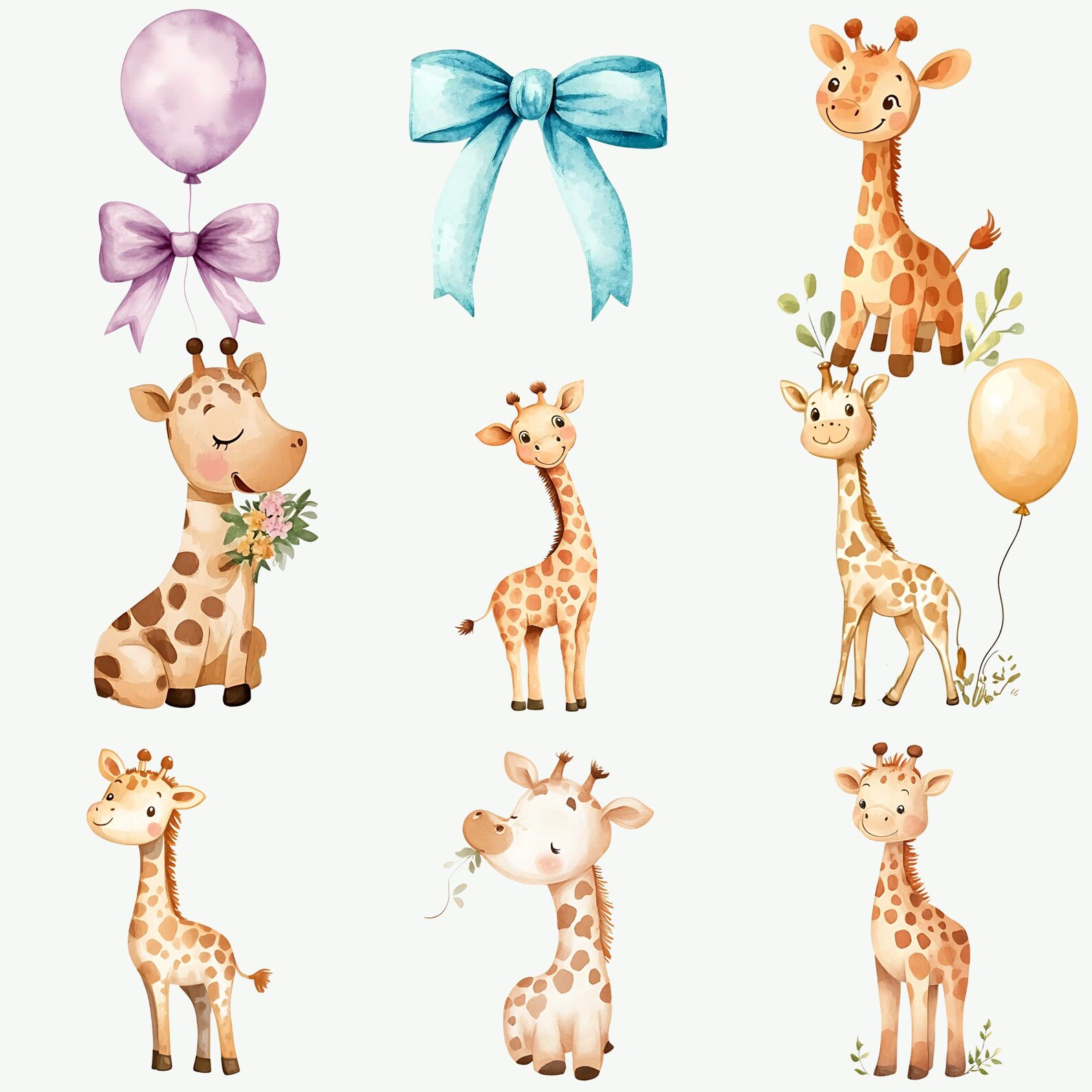 High-res Watercolor Giraffe Clipart, Cute Watercolor, 300 DPI/PNG - Etsy