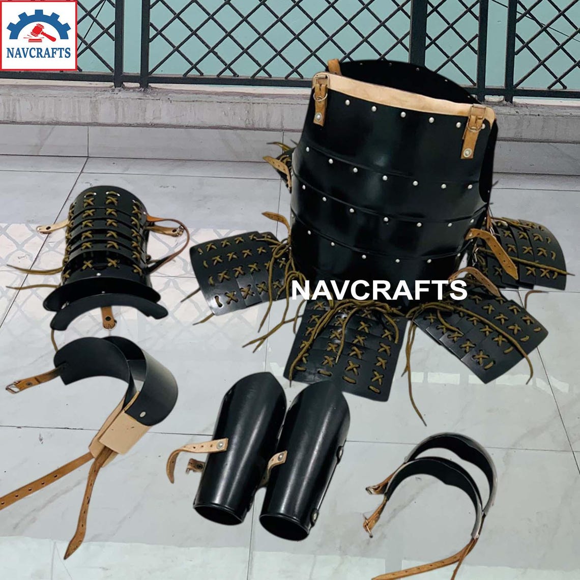 Japanese Samurai Armor Suit, Samurai Cuirass/pauldrons/bracers ...