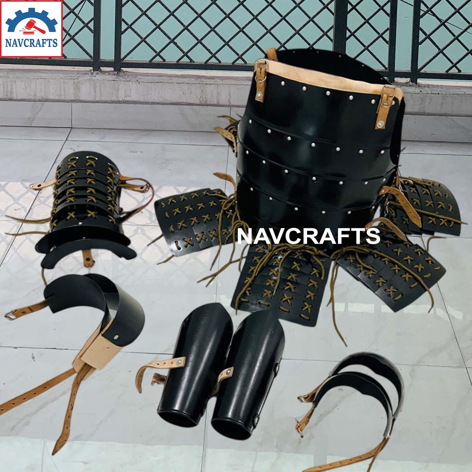 Japanese Samurai Armor Suit, Samurai Cuirass/pauldrons/bracers ...