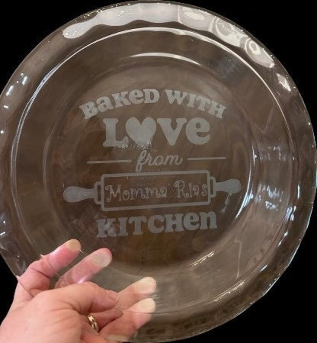 Personalized Etched Glass Pyrex Pie Dish - Etsy