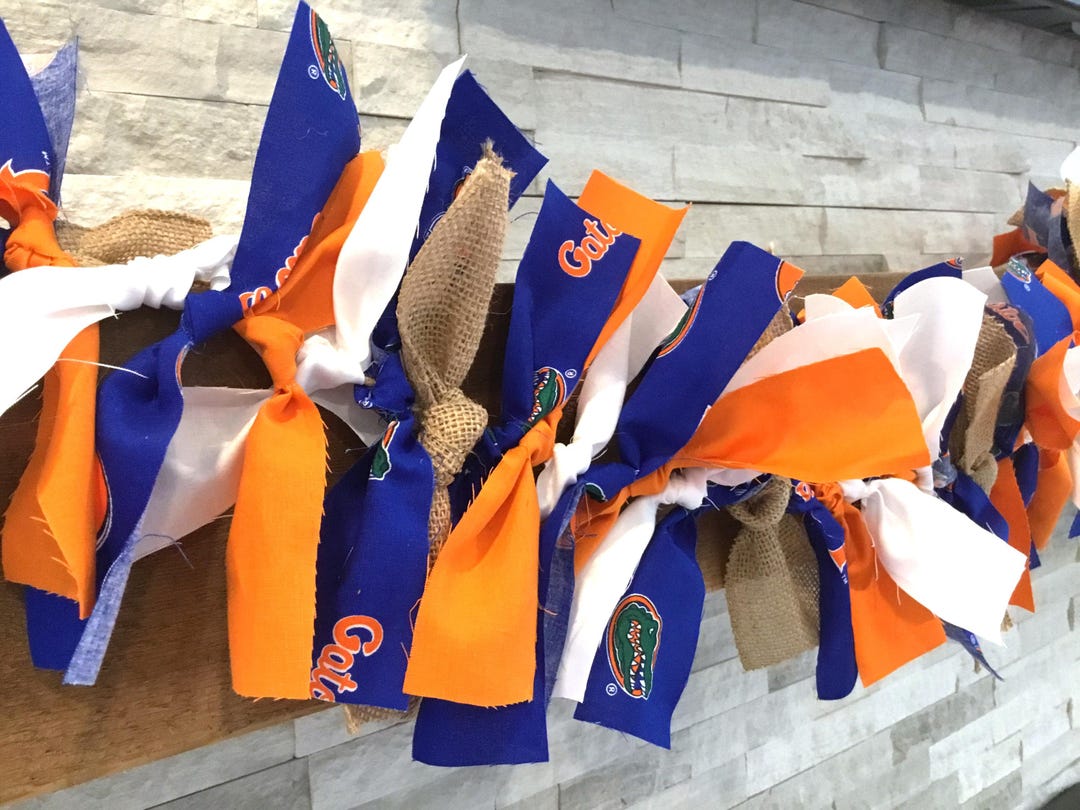 7' University of Florida Football Garland / UF Garland / FL Gators Gift ...