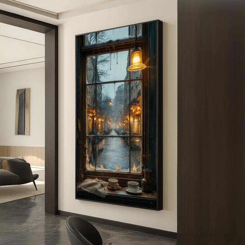 Tea Window Artwork - Etsy UK