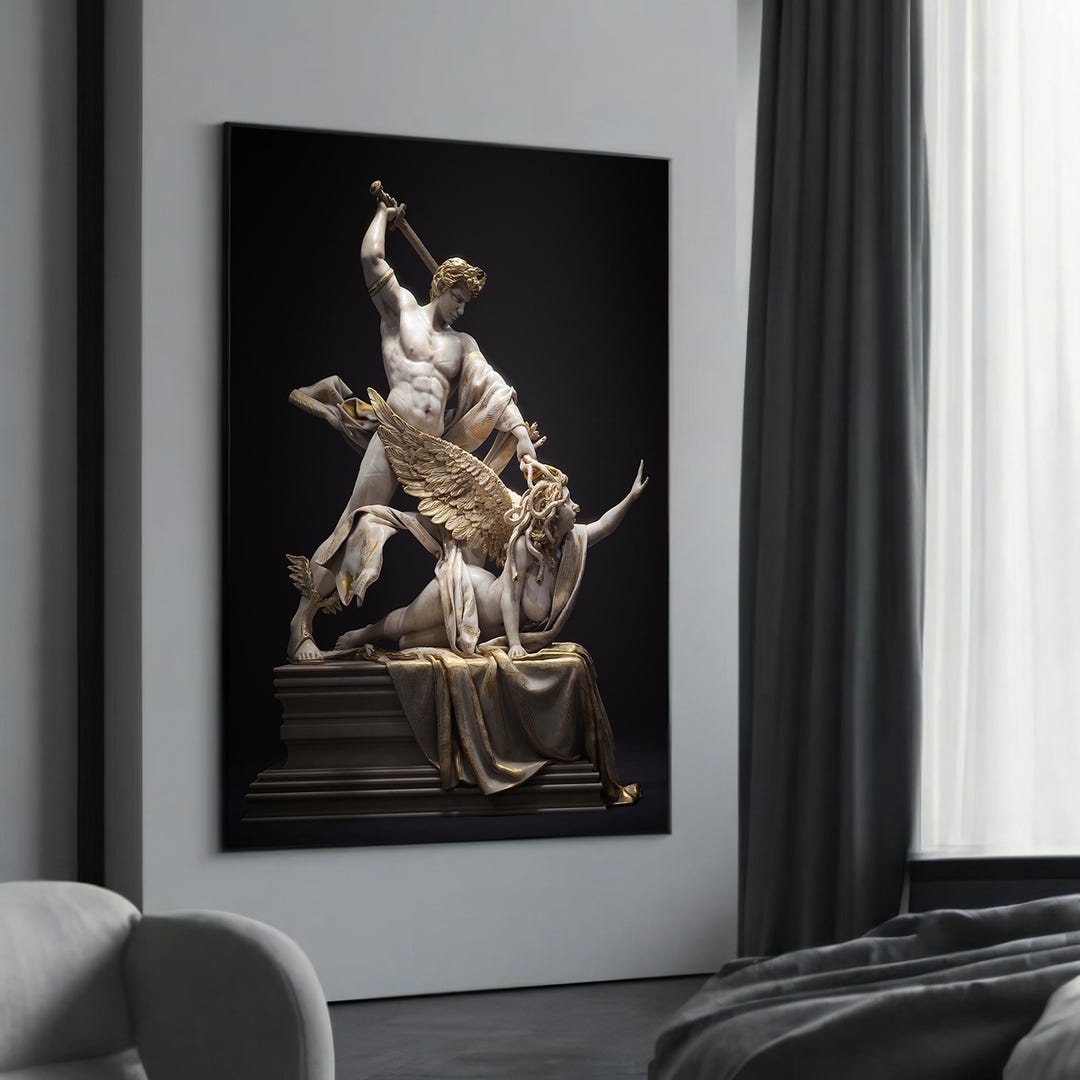 Classical Mythological Statue Canvas Painting Gift – Elegant and ...
