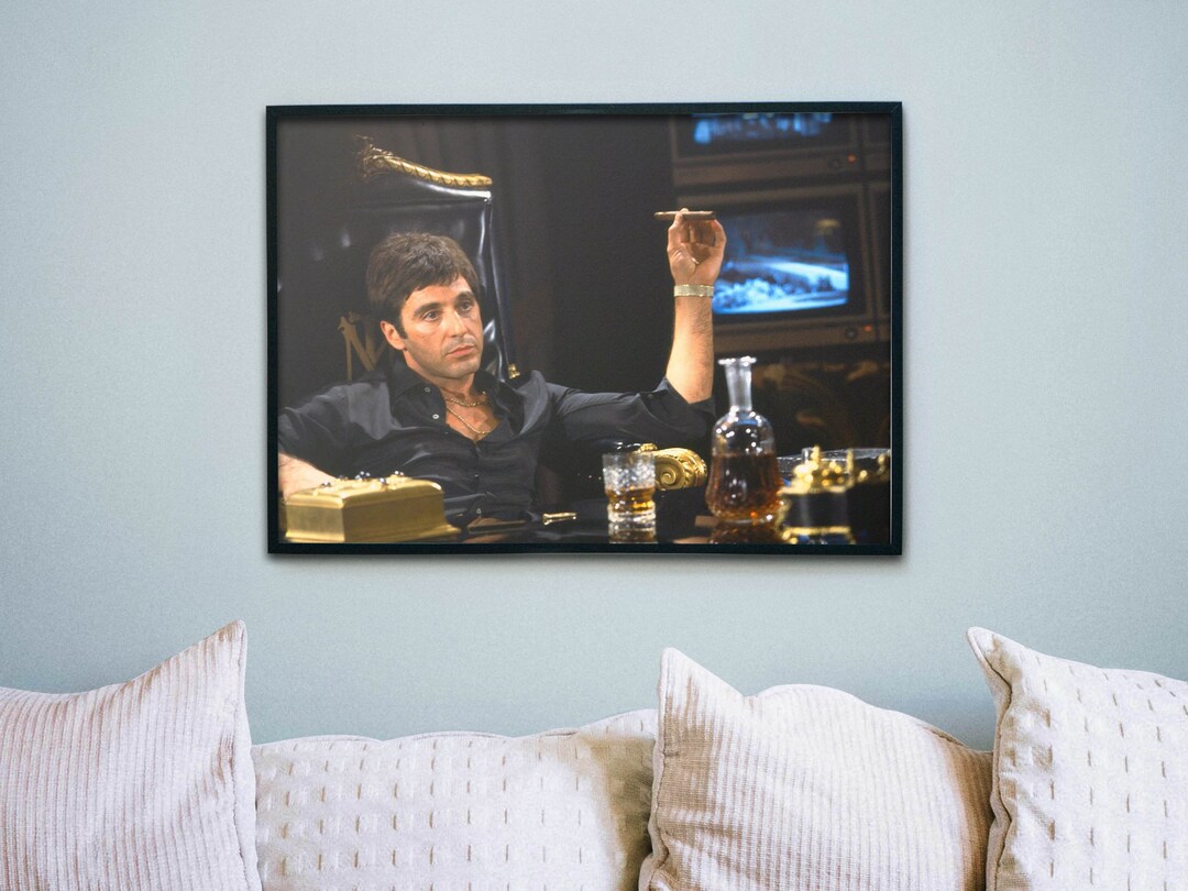 Scarface Al Pacino Poster Iconic Movie Wall Art, Extra Large Canvas ...