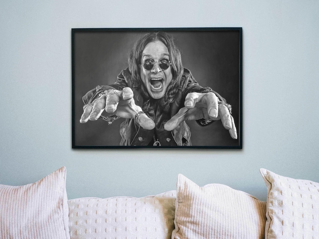Vintage Ozzy Osbourne Poster Heavy Metal Legend Wall Art Retro Rock ...