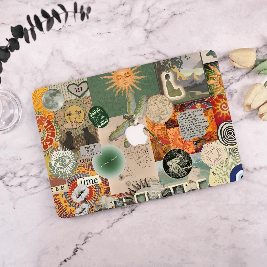 Free Collage All-new MacBook Hard Case Cover for MacBook Air 13 M2 M3 ...
