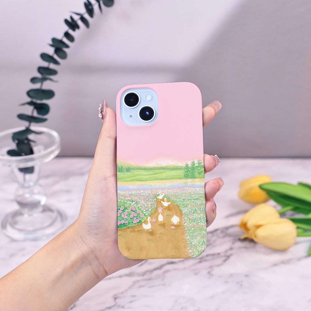 Cute Duck Handmade Phone Cover iPhone Case for iPhone 16e iPhone 16 15 ...