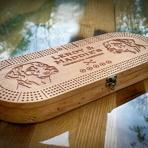 Custom Labrador Engraved Cribbage Board – Personalized Dual Dog Design ...