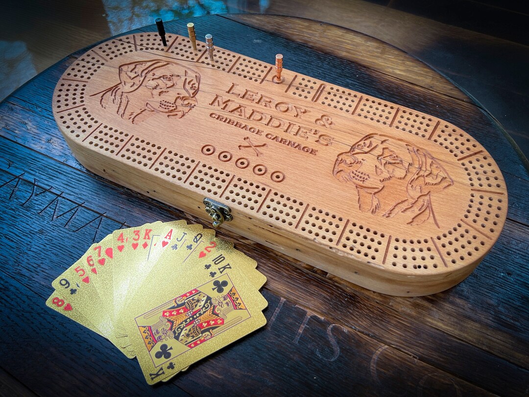 Customized Cribbage Board – Premium Cribbage Game Set - Customizable 4 ...