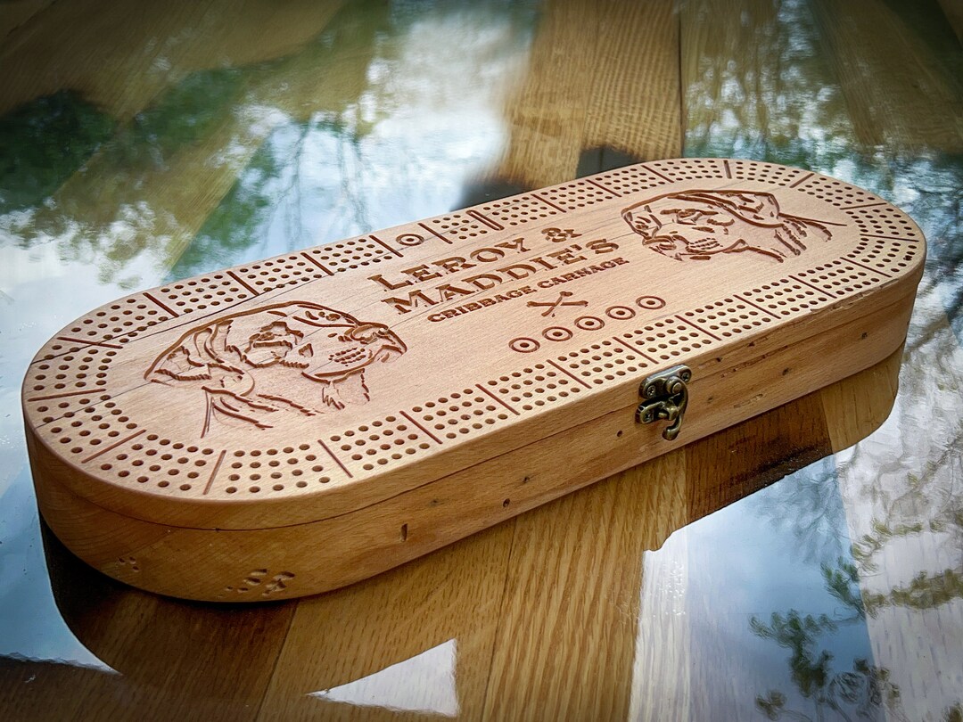 Custom Black Lab Cribbage Board – Premium All-in-one Game Set for Dog ...