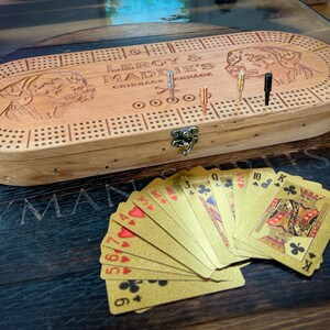 Custom Labrador Engraved Cribbage Board – Personalized Dual Dog Design ...