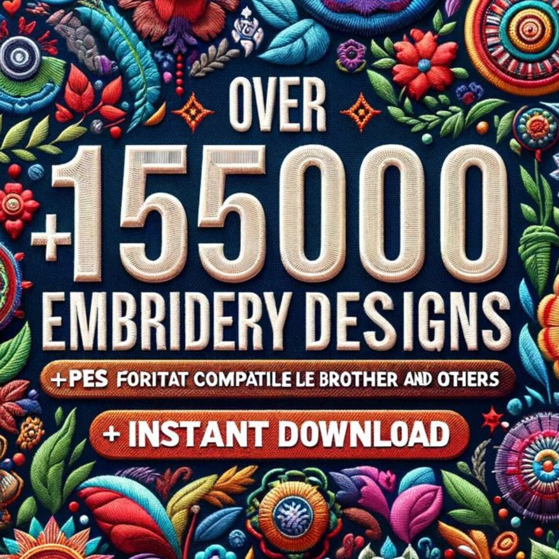 Embroidery Bundle of 155000 Pes Fiels Editing Software - Etsy