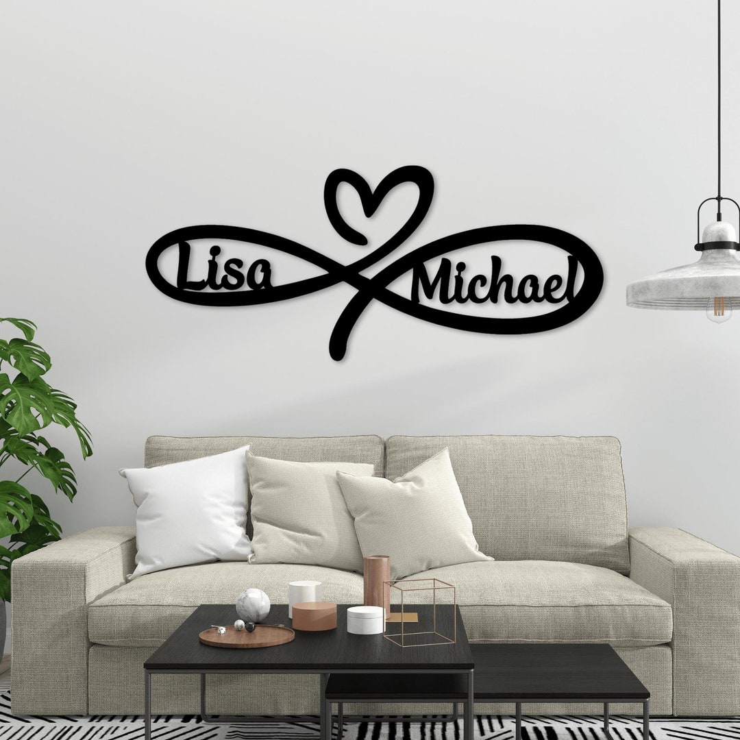 Customized Metal Love Sign, Personalized Metal Heart and Infinity Sign ...