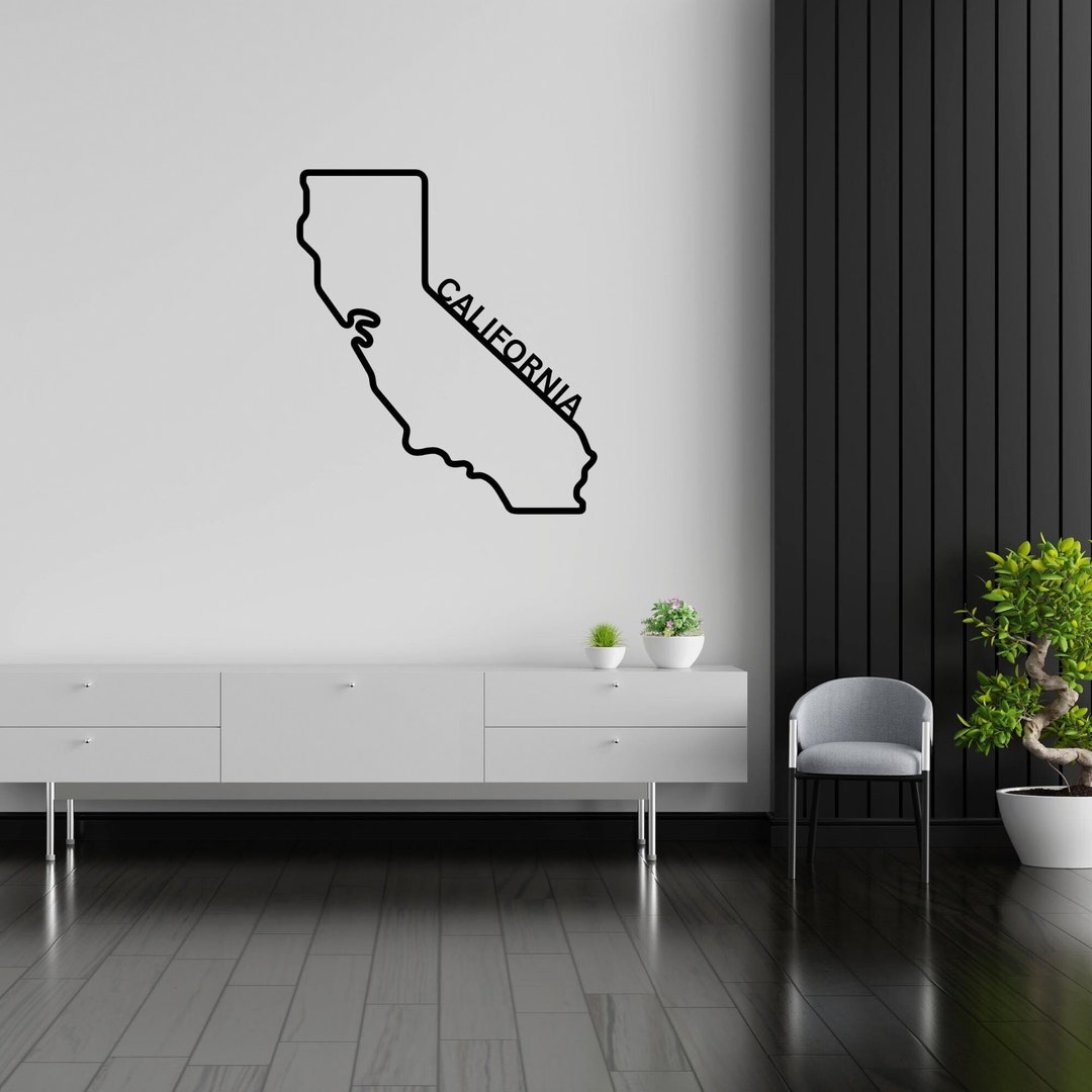 Metal States Sign, USA States Map Cutout Sign, Metal Wall Decor, Home ...
