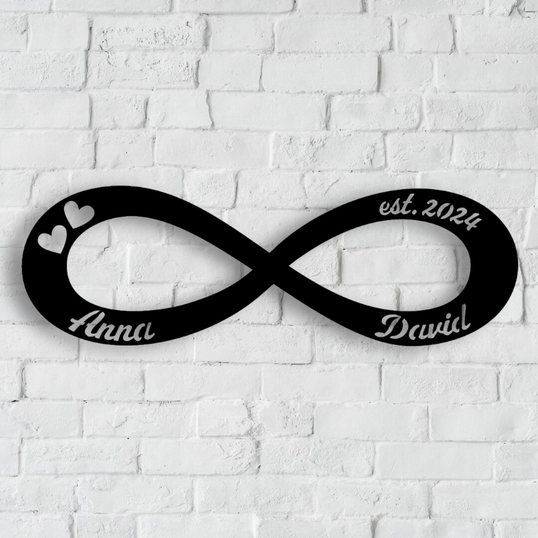 Custom Infinity Metal Sign: Eternal Love, Wedding Date Gift - Etsy