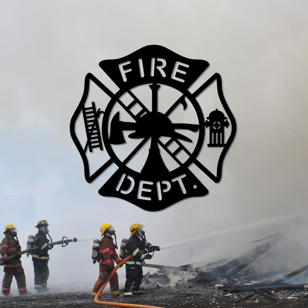 Firefighter Metal Sign, Fire Department Custom Metal Sign, Personalized ...