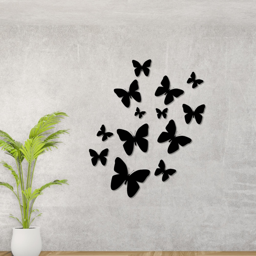Butterfly Metal Wall Art, Butterfly Metal Sign, Metal Wall Decor, Home ...