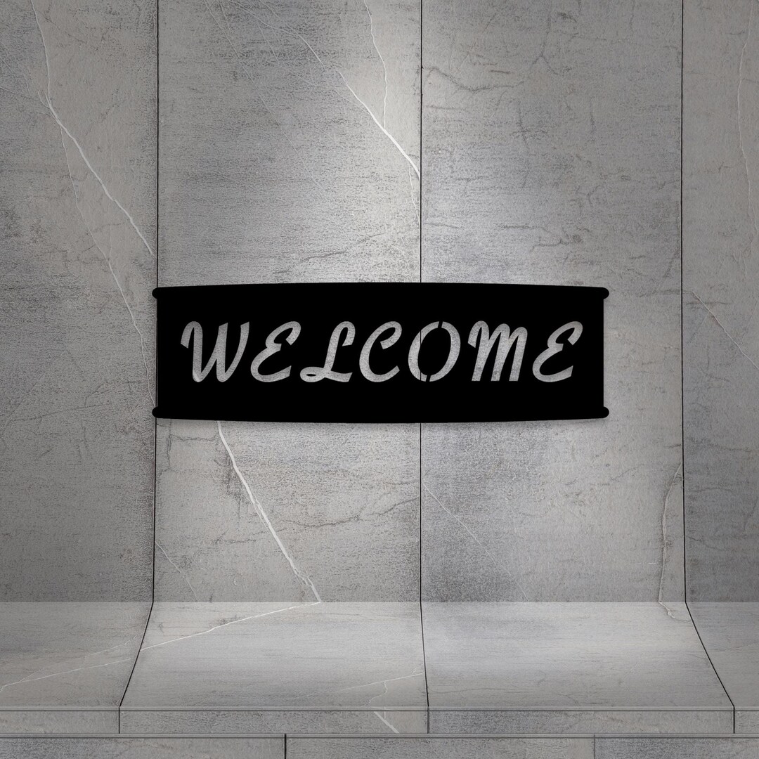 Metal Welcome Sign, Front Porch Welcome Sign, Front Door Sign, Door ...