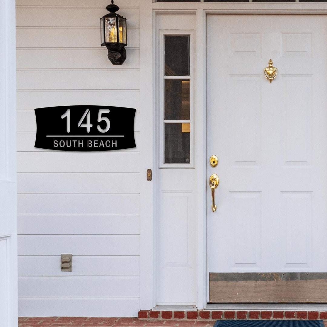 Custom Metal House Number Sign: Personalized Address Plaque - Etsy