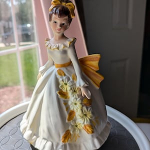 Vintage Lefton Lady Planter Figurine Free Shipping Excellent Condition ...