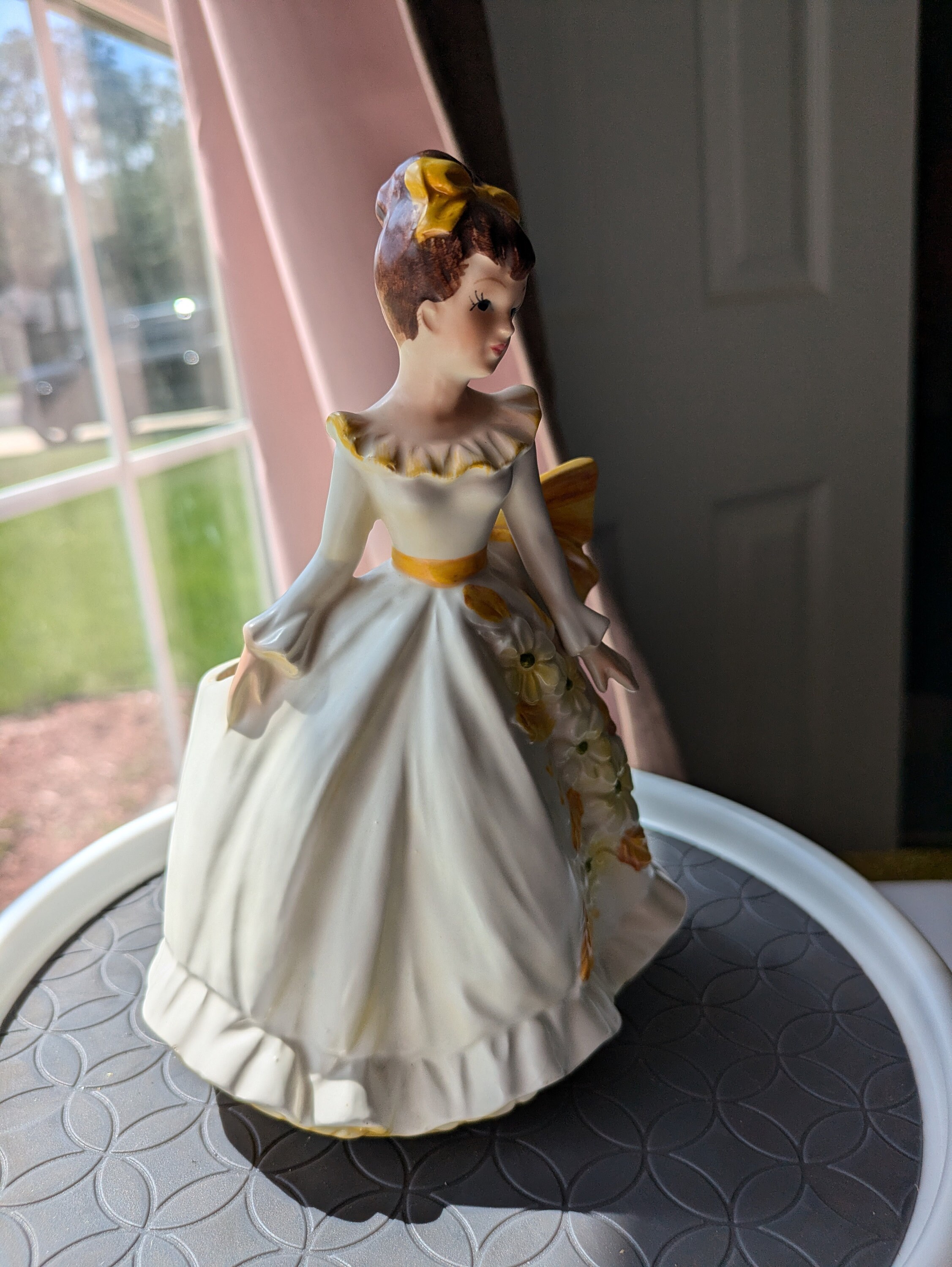 Vintage Lefton Lady Planter Figurine Free Shipping Excellent Condition ...