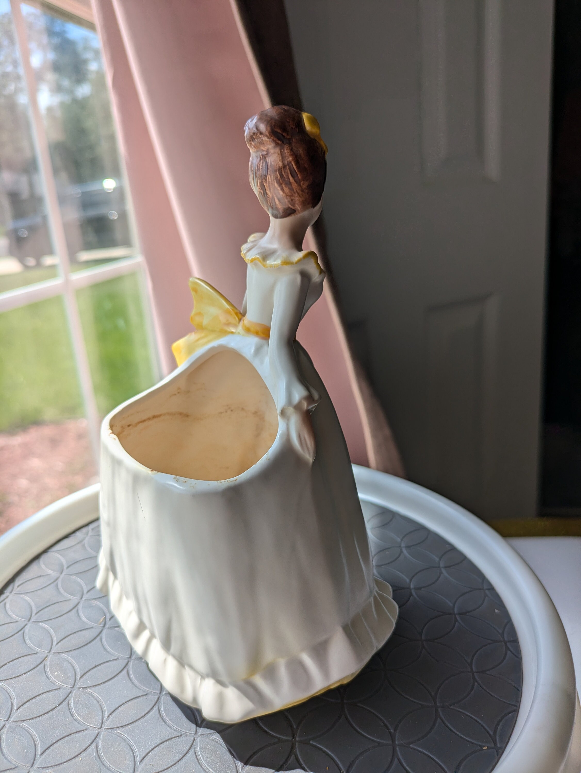 Vintage Lefton Lady Planter Figurine Free Shipping Excellent Condition ...
