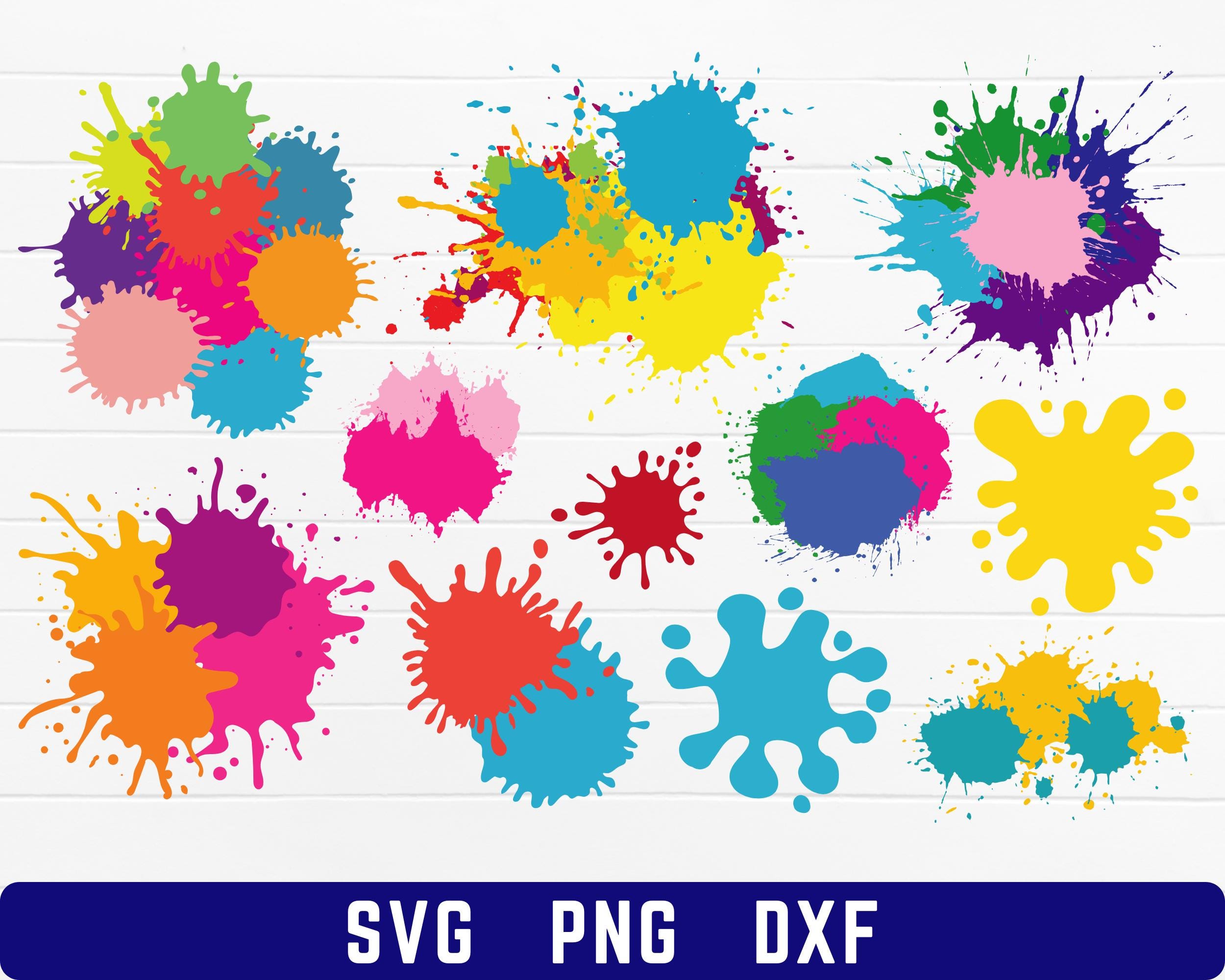 Paint Splatter SVG Bundle: 35 Colorful Designs (digital Download) - Etsy