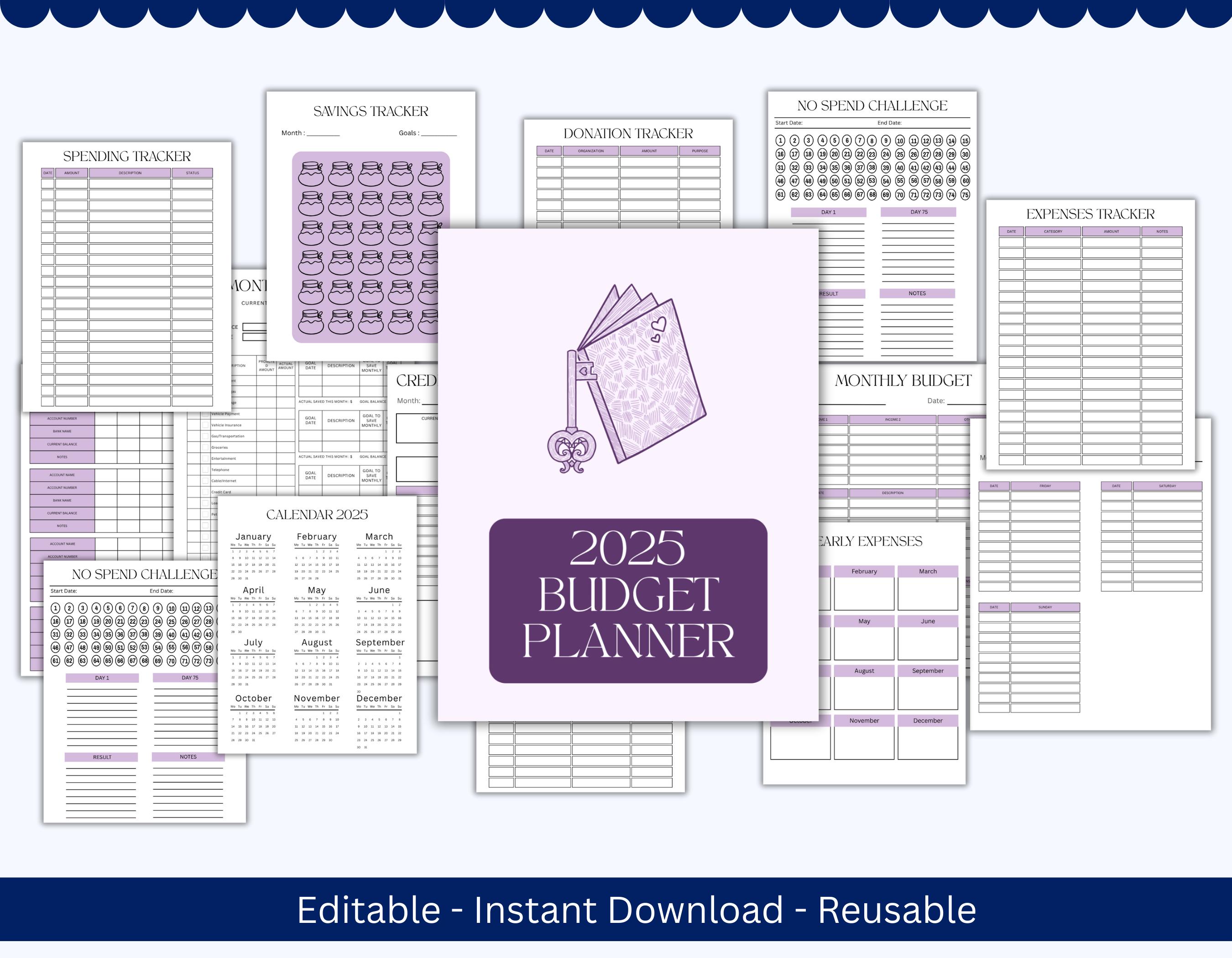 2025 Budget Planner Template: Printable Financial Organizer (digital ...