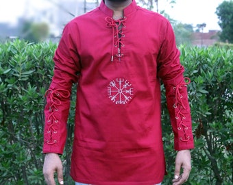 Renaissance Fair Viking Embroidered Tunic, Plus Size Goth Medieval ...