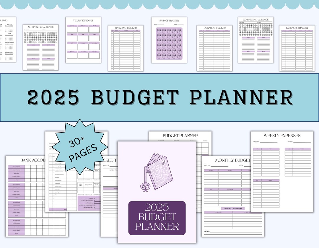 2025 Budget Planner Editable Template, Productivity Planner , Expense ...