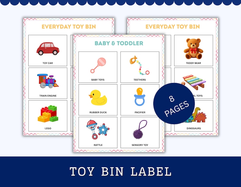 Editable Toy Bin Labels, Toy Trofast Label, Playroom Bin Organization ...