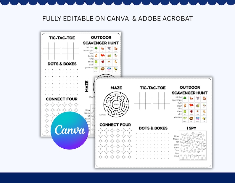 Printable Kids Activity Pack | All-in-one Instant Download Games Sheet ...