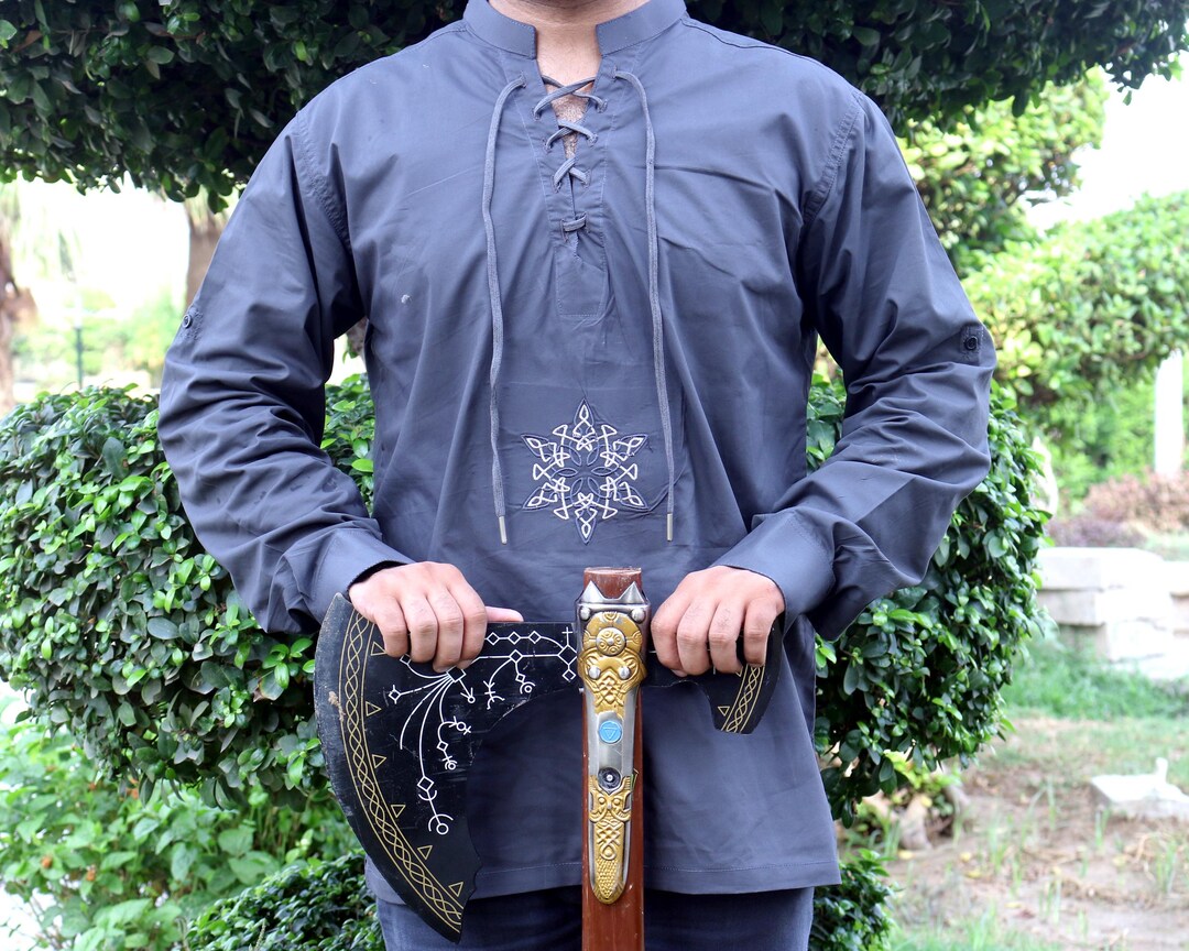 Ren Faire Medieval Aesthetic Mens Tunic, Renaissance Fair Viking Cotton ...