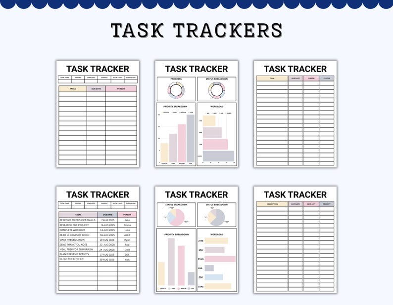Editable To-do List Template | Daily, Weekly & Monthly Task Planner ...