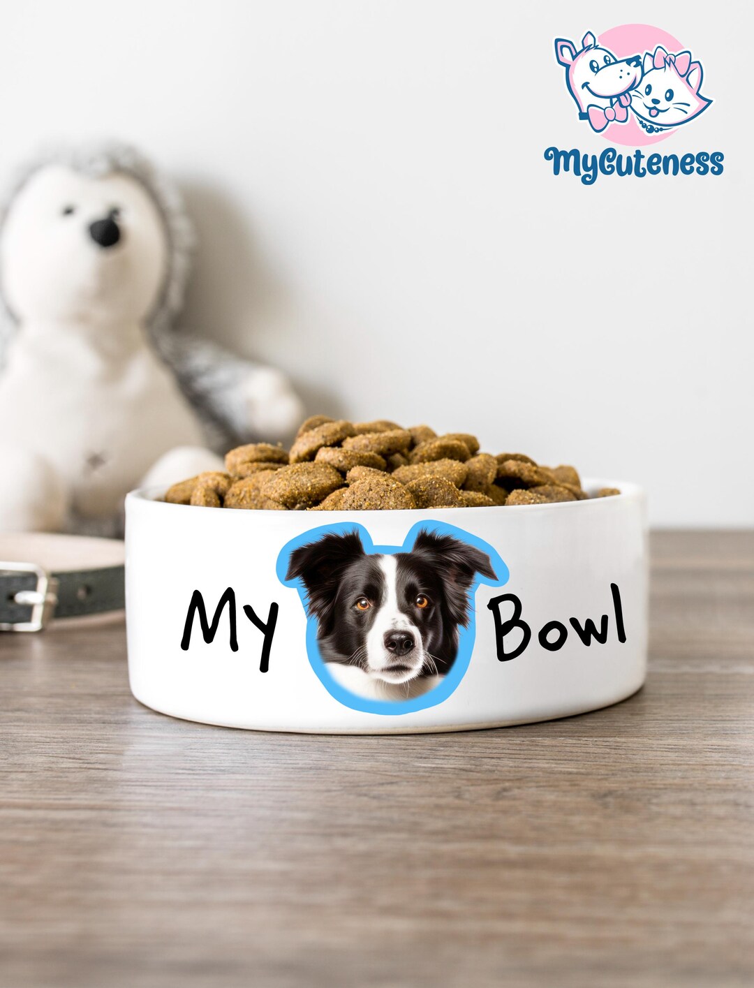 Custom Dog Bowl Using Photo With Name Personalized Pet Bowl ...