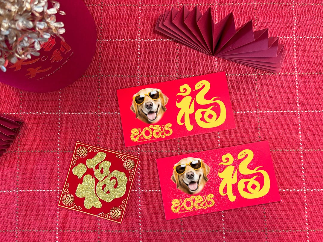 2025 Custom Lucky Red Envelopes, Personalised Chinese New Year Red ...