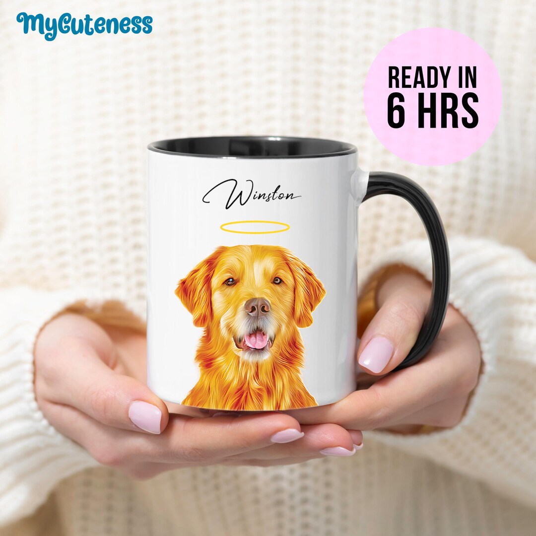 Custom Pet Coffee Mug Using Pet Photo and Name, Dog Coffee Mug ...
