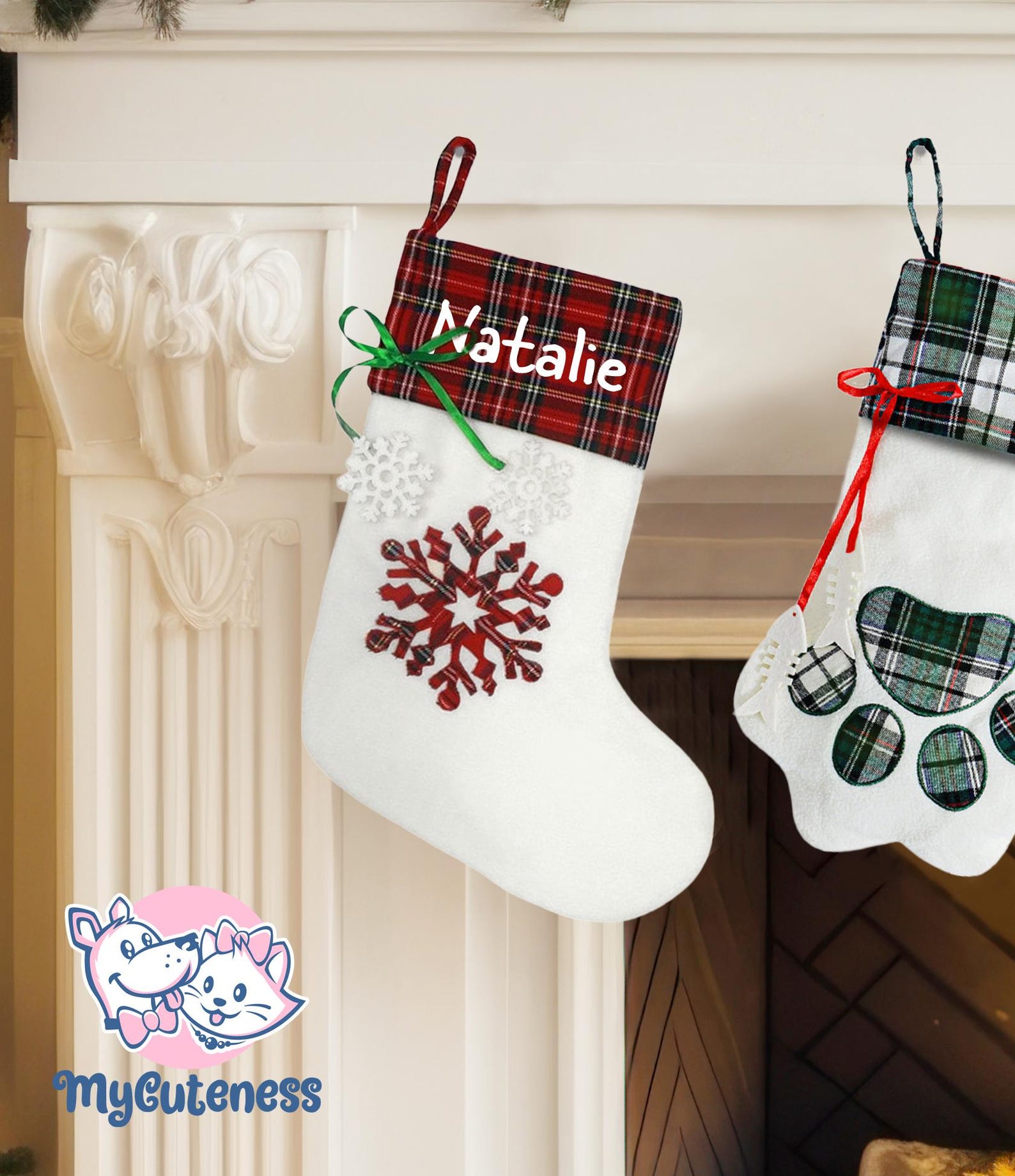 Personalized Pet Stocking Dog Catstocking Custom Christmas Paw Stocking ...