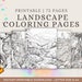 75 Landscape Coloring Pages for Kids Printable, Relaxing View, Nature ...