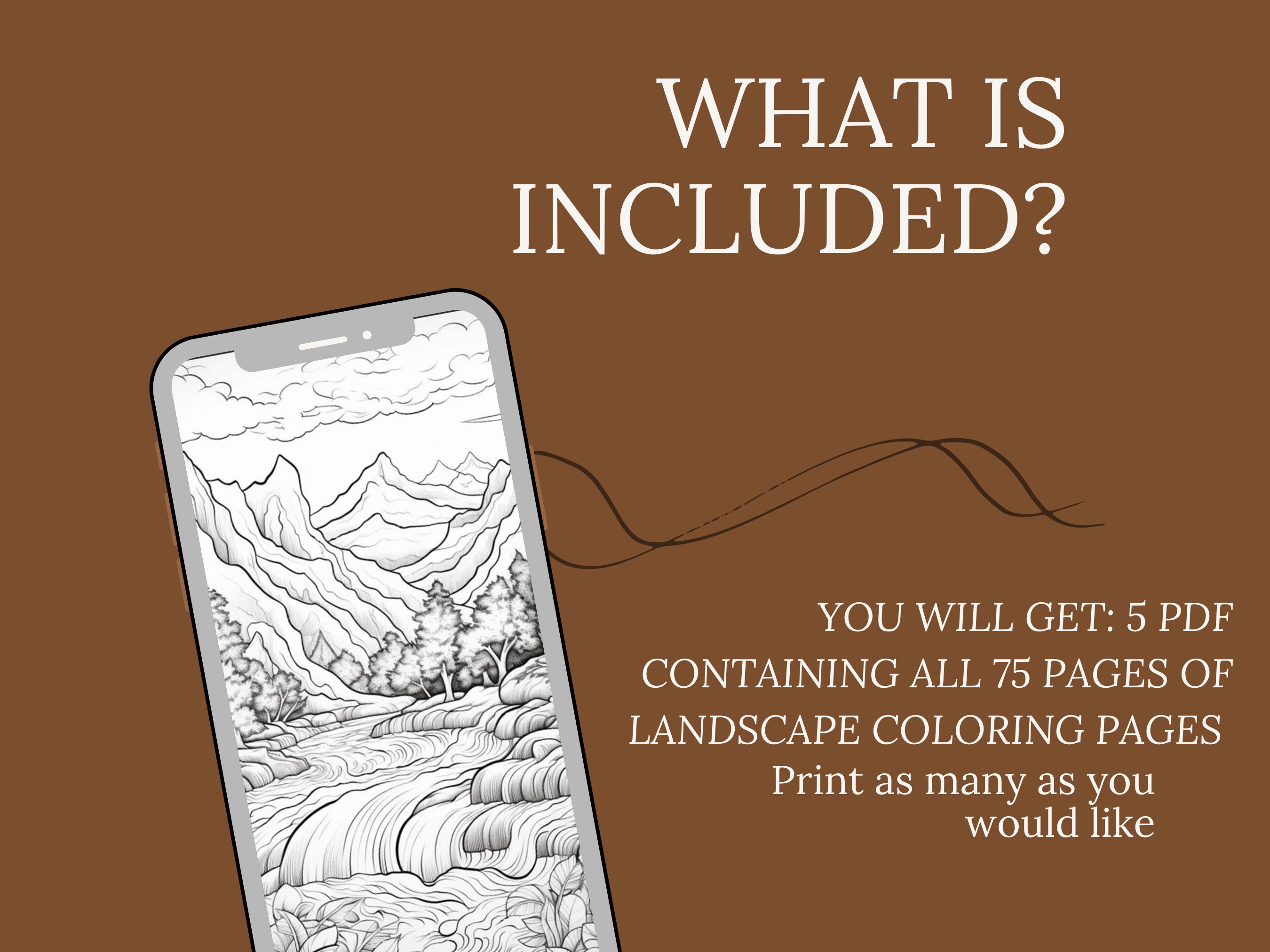 75 Landscape Coloring Pages for Kids Printable, Relaxing View, Nature ...