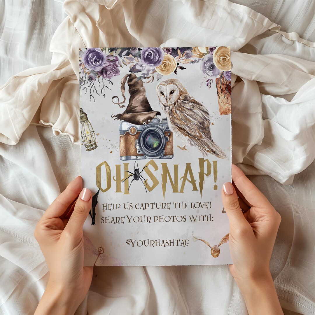 Oh Snap Sign Wizarding World Sign Wizarding World Baby Birthday ...