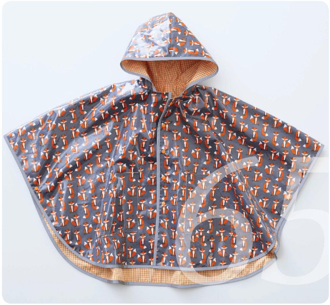 Rain Poncho Pattern and Sewing Instructions in German for Children ...
