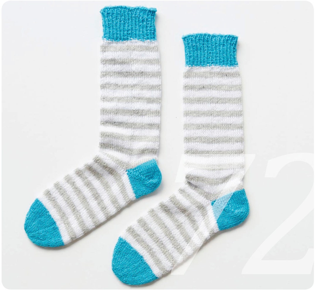 Sock Knitting Instructions for Children and Adults. Toe-up, Wool Socks ...