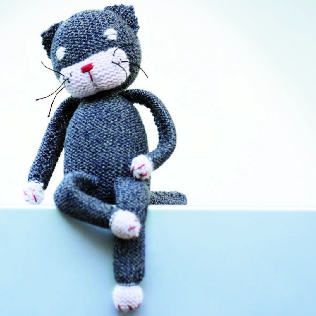 Knitting Pattern for a Cat Doll. PDF Tutorial Softie Kitten Knit Toy ...