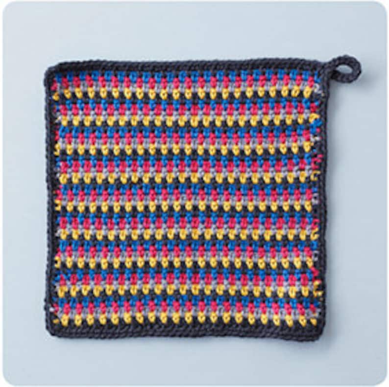 Instructions for Crocheting and Knitting Potholders. 7 Versions. an ...