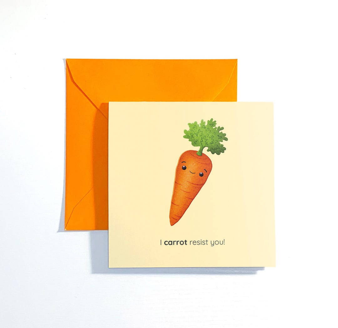 Custom Card – Carrot Card for Any Occasion | Choose a Pun or Add a ...