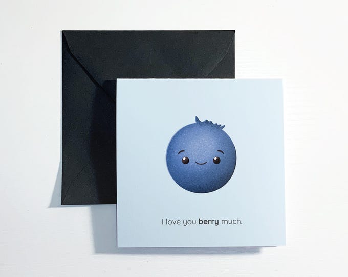 You’re the Berry Best Card, Blueberry Appreciation Card, Valentine’s ...