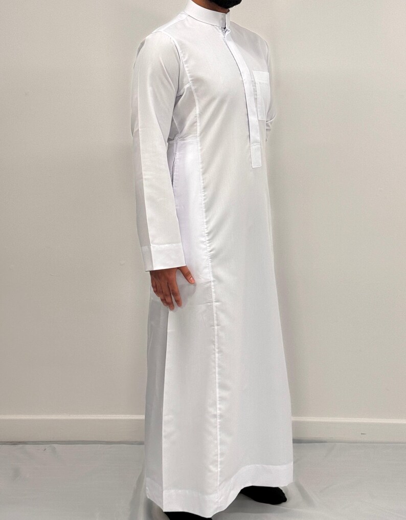 Men's Oxford Fabric Saudi Thobe - White - Etsy