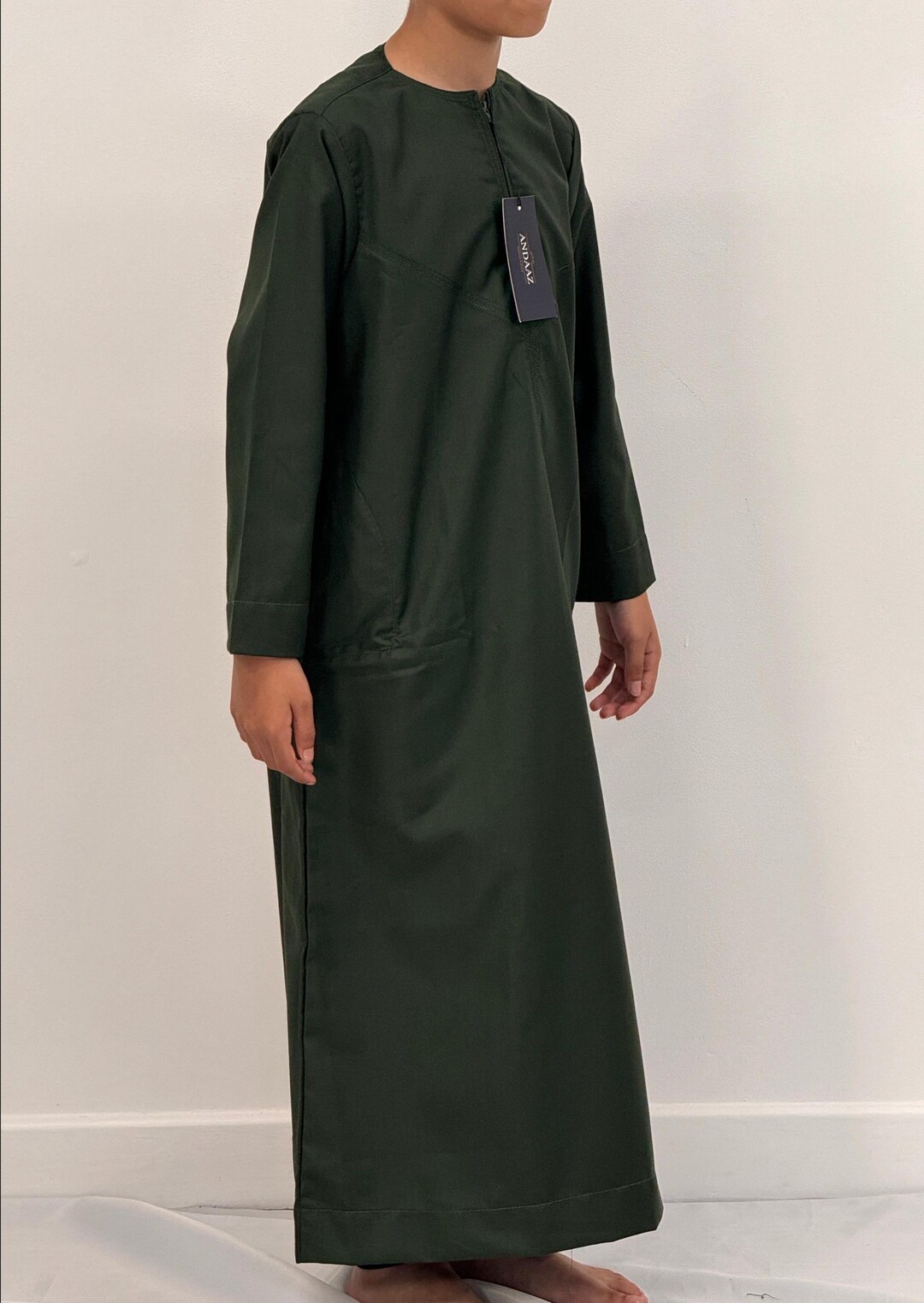 Boys Hadi Thobe Dark Green - Etsy